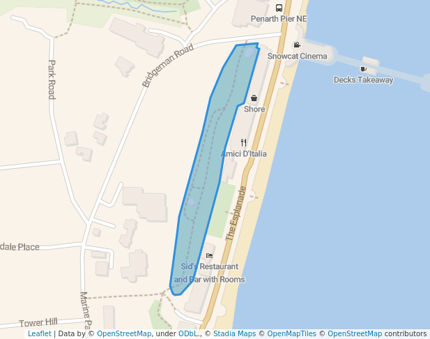 Windsor Gardens in Penarth | Map and Routes