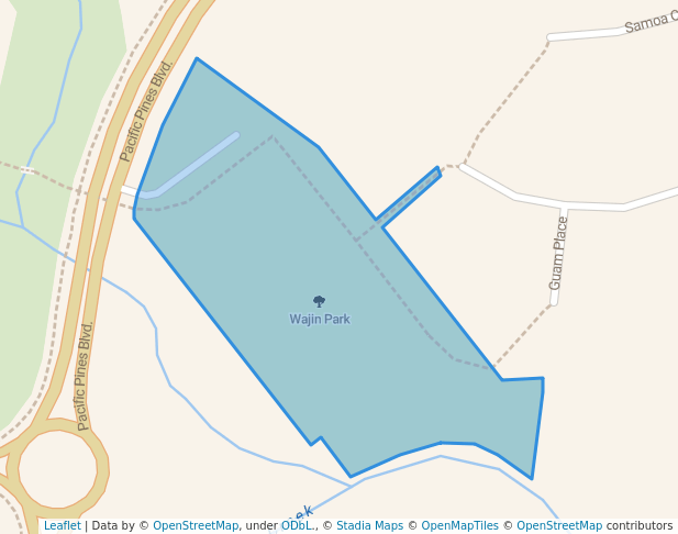 Wajin Park in Pacific Pines | Map and Routes