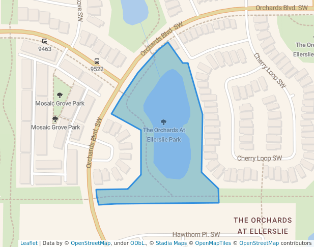 The Orchards At Ellerslie Park in Edmonton | Map and Routes