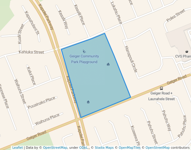 Geiger Community Park in Ewa Beach | Map and Routes