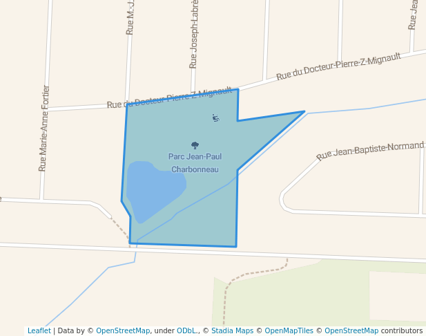 Parc Jean-Paul Charbonneau in Mirabel | Map and Routes
