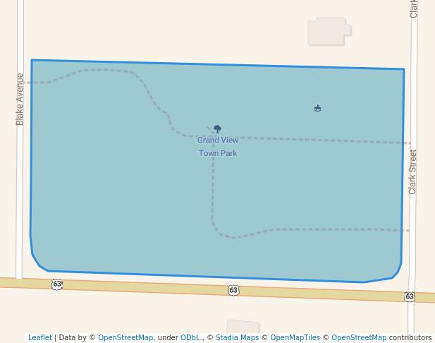 Grand View Town Park in Grand View | Map and Routes