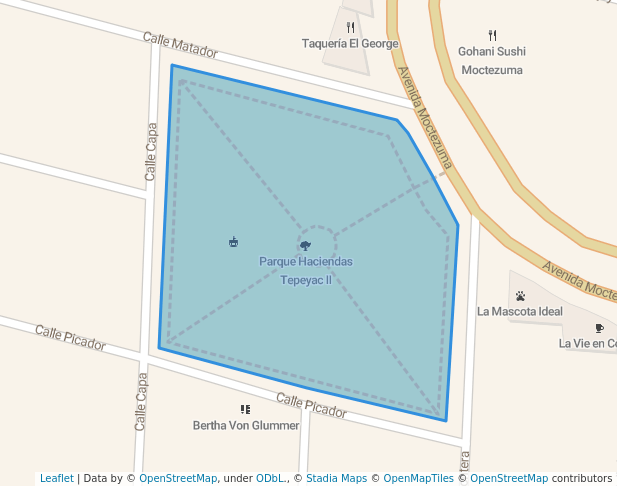 Parque Haciendas Tepeyac II in Del Tepeyac | Map and Routes