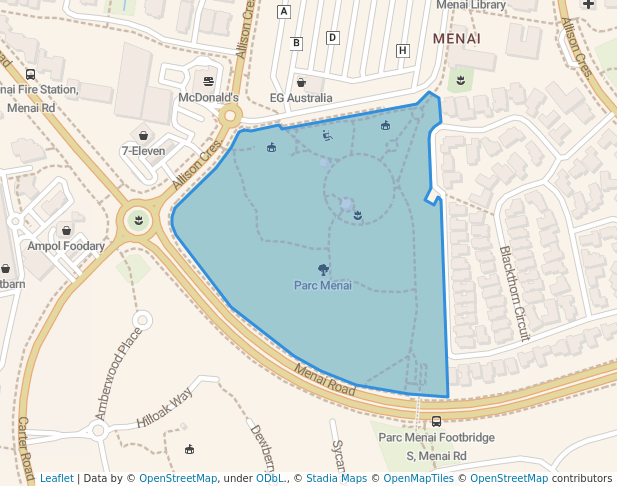 Parc Menai in Menai | Map and Routes