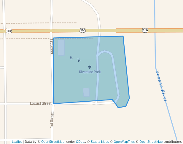 Riverside Park in Chetopa | Map and Routes