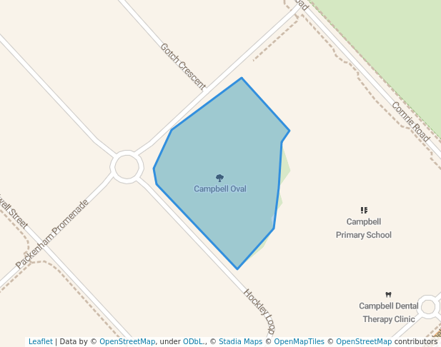 Campbell Oval in Canning Vale | Map and Routes