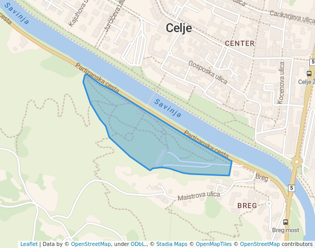 Mestni park Celje in Celje | Map and Routes