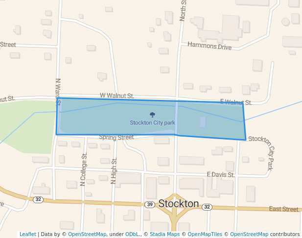 Stockton City park in Stockton | Map and Routes