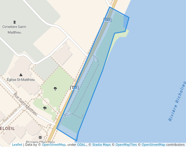 Promenade du Bord-de-L'Eau in Beloeil | Map and Routes