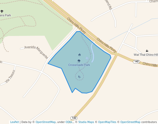 Crossroads Park in Chino Hills | Map and Routes