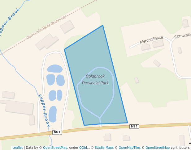 Coldbrook Provincial Park in Coldbrook | Map and Routes