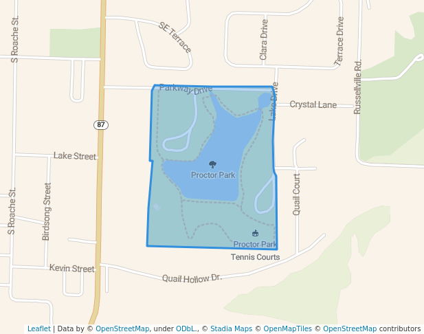 Proctor Park in California | Map and Routes