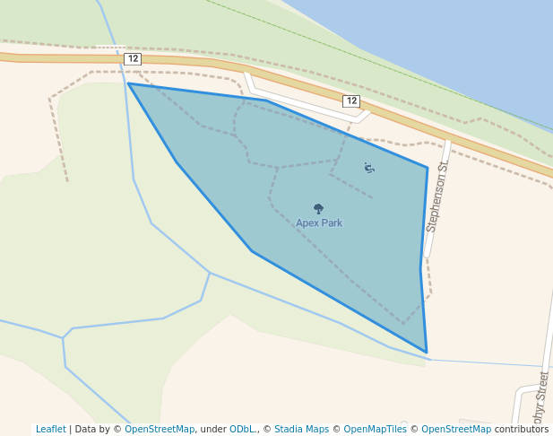 Apex Park in Pialba | Map and Routes