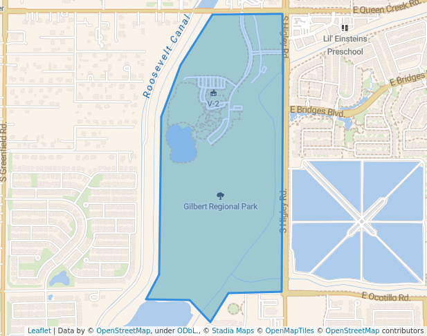 Gilbert Regional Park in Gilbert | Map and Routes