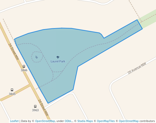 Laurel Park in Edmonton | Map and Routes