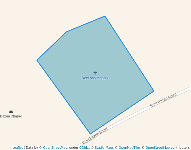 Deer habitat park in Pamplico | Map and Routes