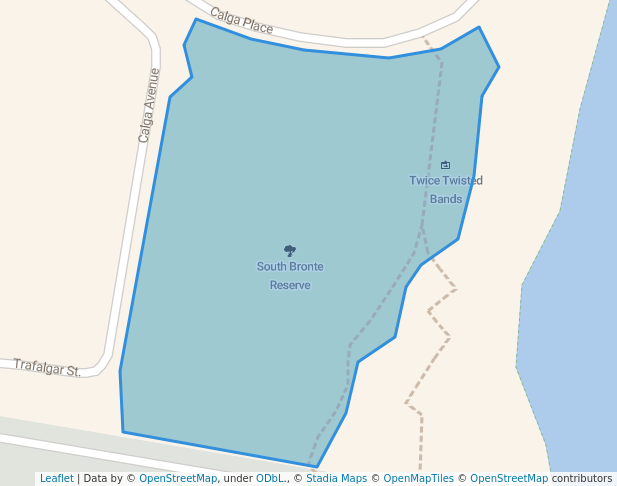South Bronte Reserve in Bronte | Map and Routes