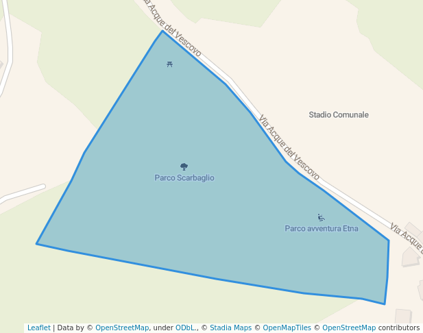 Parco Scarbaglio in Milo | Map and Routes
