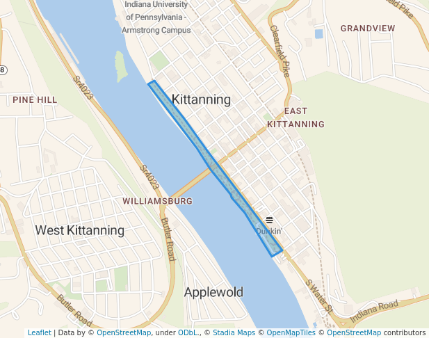 Kittanning Riverfront Park in Kittanning | Map and Routes