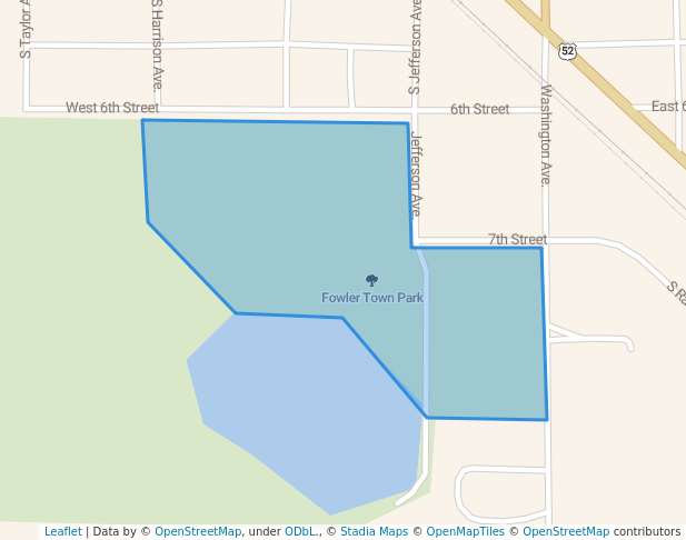 Fowler Town Park in Fowler | Map and Routes