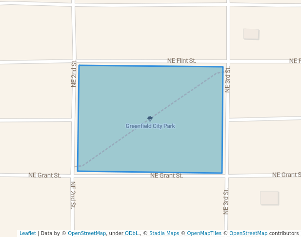 Greenfield City Park in Greenfield | Map and Routes