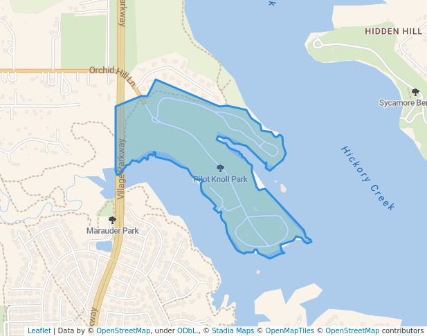 Pilot Knoll Park in Argyle | Map and Routes