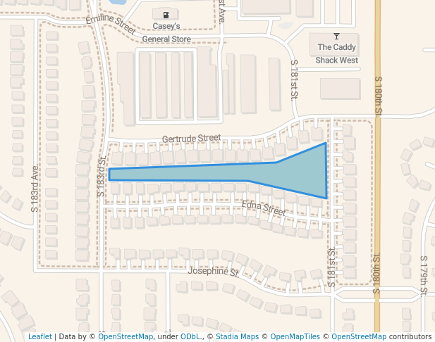 Sunridge Common Area in Omaha | Map and Routes
