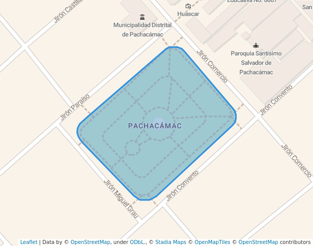 Plaza de Armas de Pachacámac in Pachacamac | Map and Routes