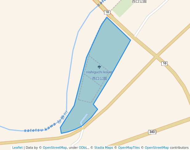 西口公園 in Ichinoseki | Map and Routes