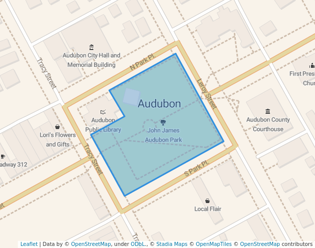 John James Audubon Park in Audubon | Map and Routes
