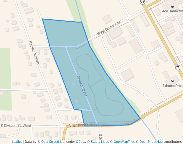 Bluegrass Park in Audubon | Map and Routes