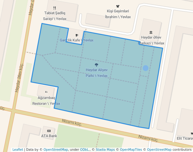 Heydar Aliyev Parki in Yevlax | Map and Routes