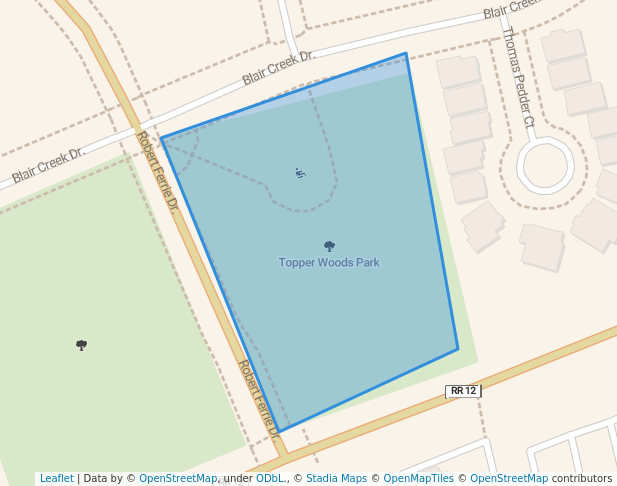 Topper Woods Park in Kitchener | Map and Routes