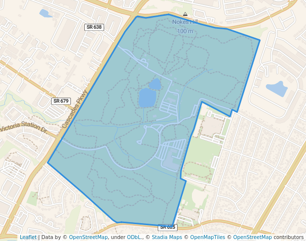 Claude Moore Park in Sterling | Map and Routes