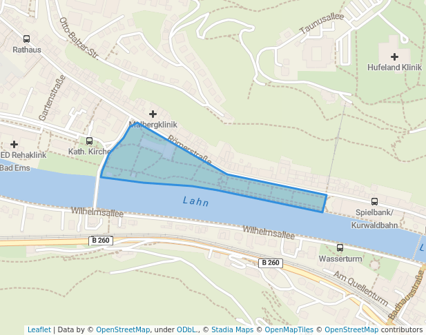 Kurpark in Bad Ems | Map and Routes