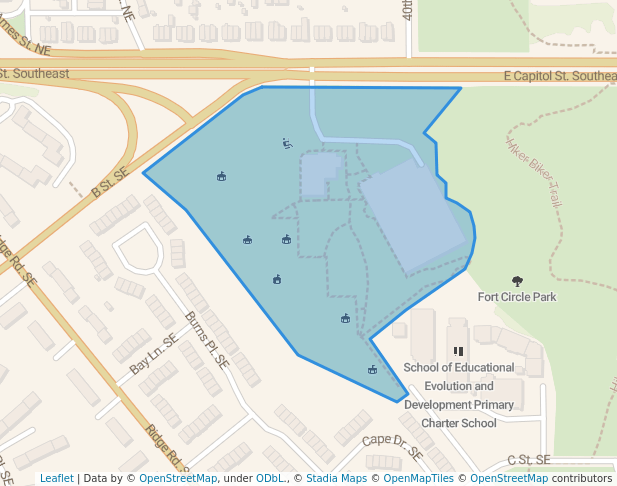 Benning Stoddert in Washington | Map and Routes