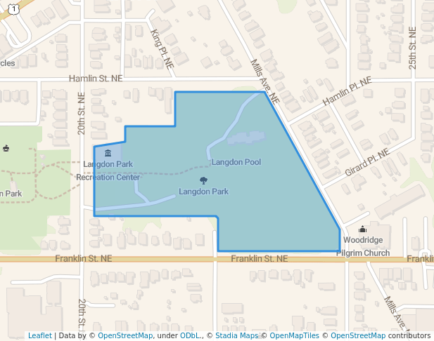 Langdon Park in Washington | Map and Routes
