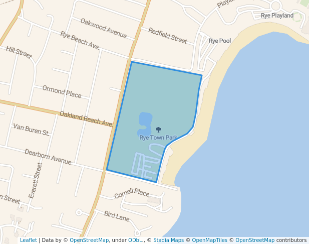 Rye Town Park in Rye | Map and Routes