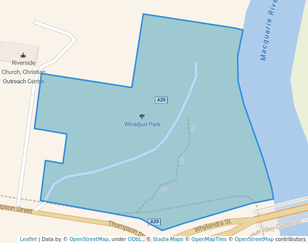 Wiradjuri Park in Dubbo | Map and Routes