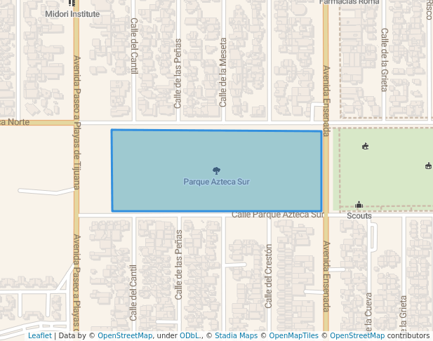 Parque Azteca Sur in Tijuana | Map and Routes