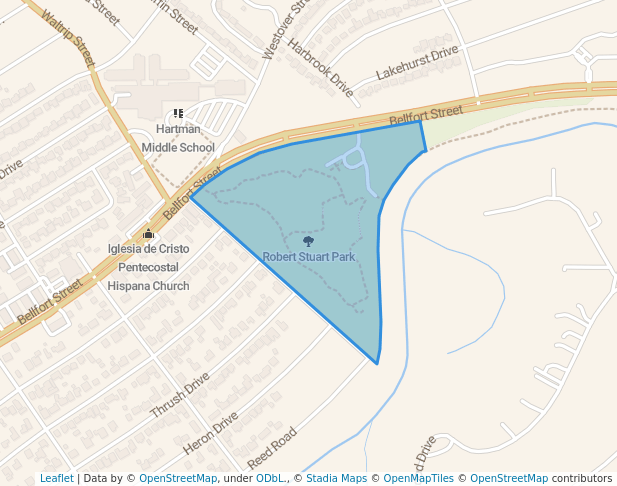 Robert Stuart Park in Houston | Map and Routes