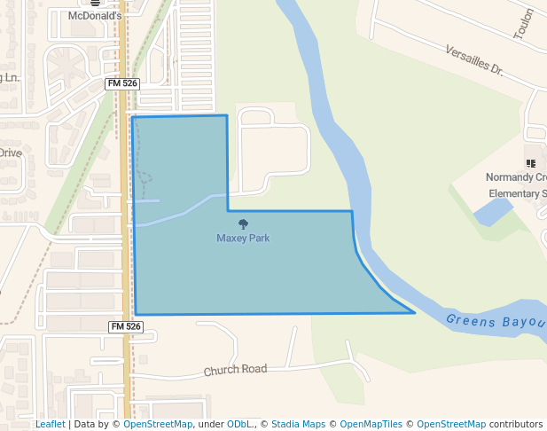 Maxey Park in Houston | Map and Routes