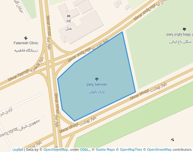 پارک بانوان in Sirjan | Map and Routes