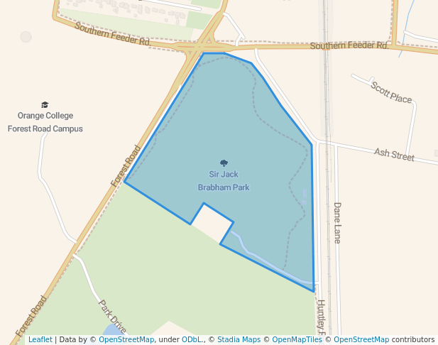 Sir Jack Brabham Park in Orange | Map and Routes