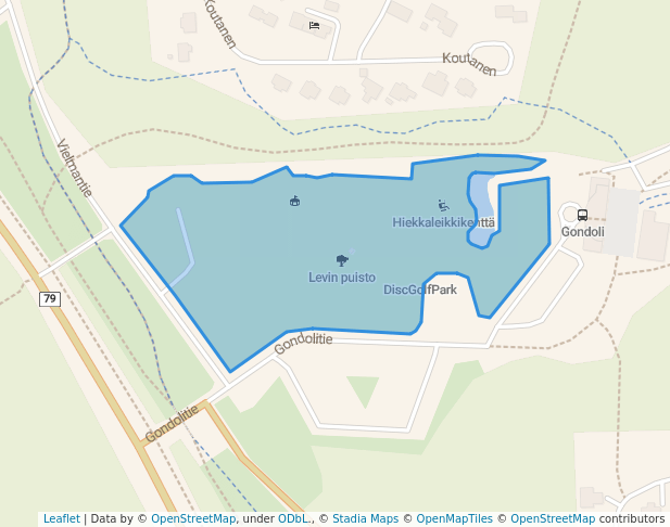 Levin puisto in Kittilä | Map and Routes