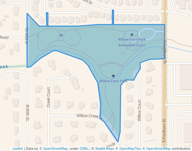 Willow Farm Park in Longmont | Map and Routes