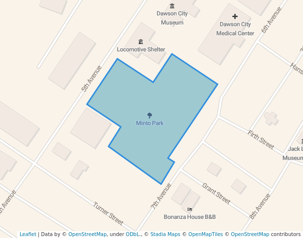 Minto Park in Dawson City | Map and Routes