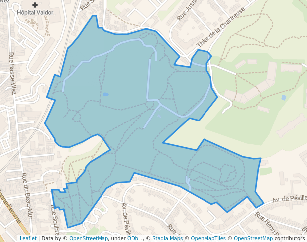 Parc de la Chartreuse in Liège | Map and Routes