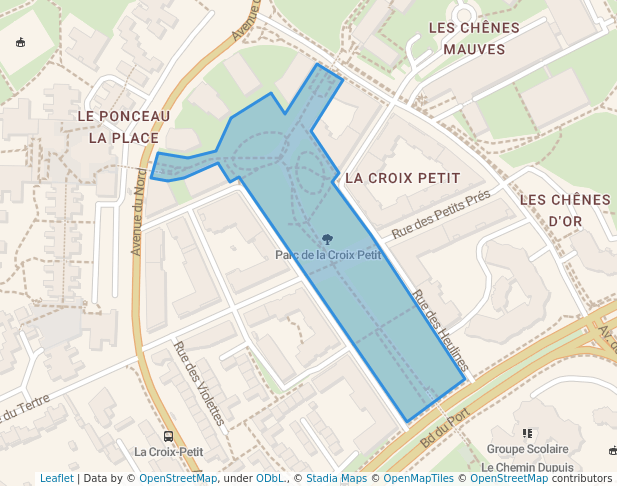 Parc de la Croix Petit in Cergy | Map and Routes