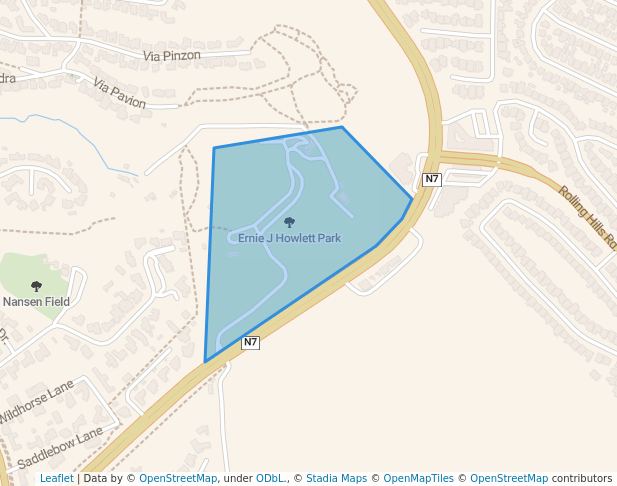 Ernie J Howlett Park in Rolling Hills Estates | Map and Routes